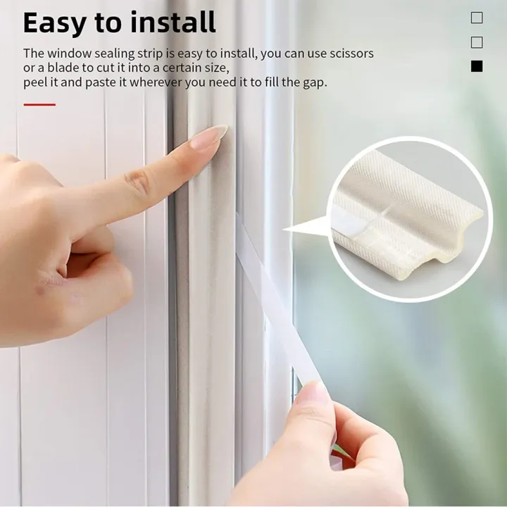 2M/Roll Sliding Window Seal Strip White Gray Self-Adhesive Cuttable ...