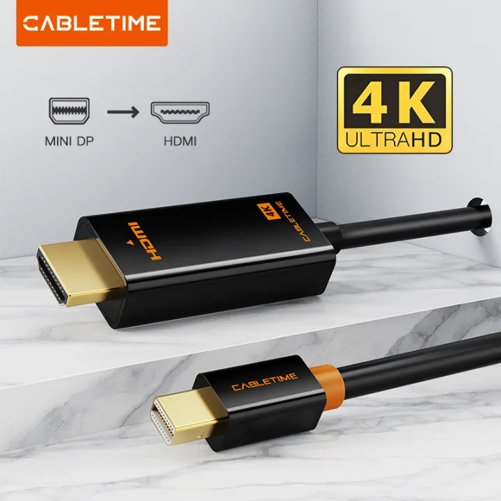 CABLETIME 4K Mini Displayport to HDMI Thunderbolt 2 Mini Display Port ...