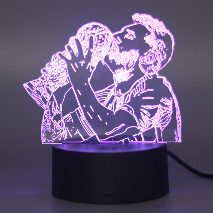3D Illusion Night Light Messi 7 Color/16 Color Gradient Touch Switch ...
