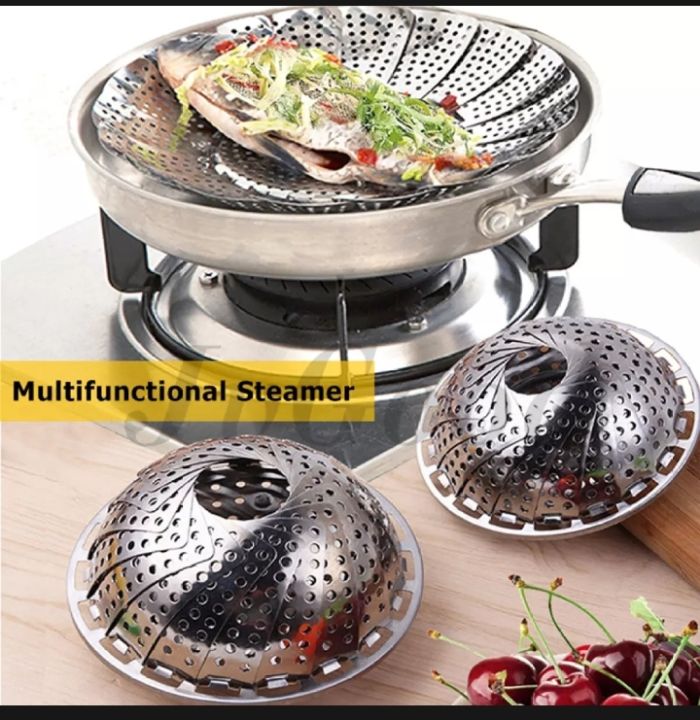 Multifunctional Stainless Steamer Food Strainer or momo or chicken ...
