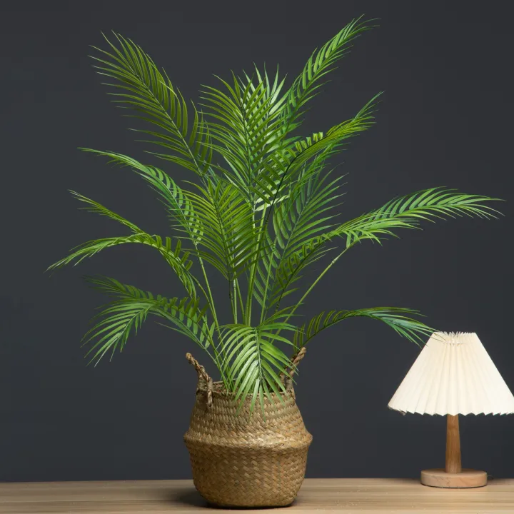 88cm 18 Forks Large Artificial Palm Plants Fake Monstera Plastic Fern ...
