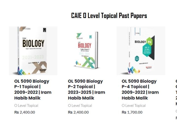 O LEVEL BIOLOGY SET TOPICAL PAST PAPER BY IRAM HABIB MALIK | Daraz.pk