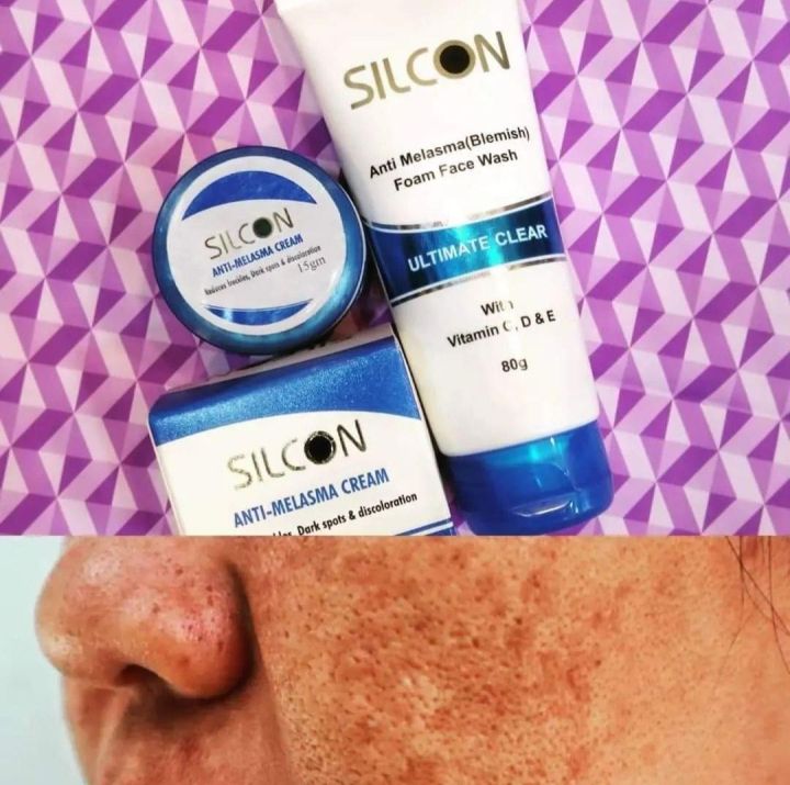 Original Korea Silcon Anti Melasma Face Wash Foam 80g and Night Cream ...