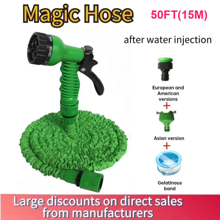 50FT (15m) Hose Expandable Magic Hose Pipe Home Garden Watering Hose ...