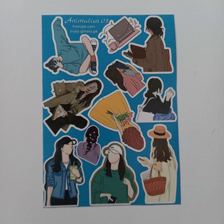Animation 03 UNCUT Mini Stickers for phone and journal (Uncut sheet ...