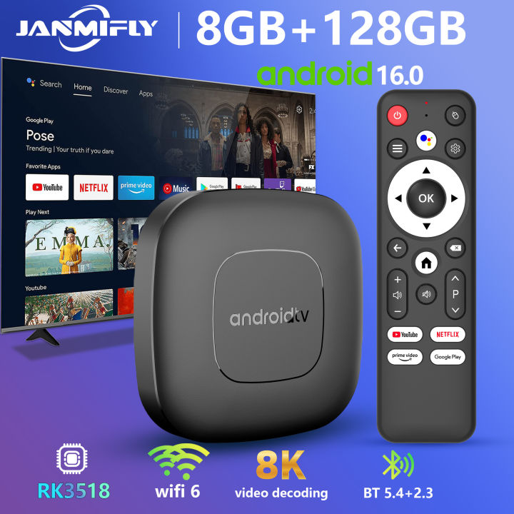 2025 New T1 Smart TV Box 8GB 128GB Android 16 ATV RK3518 Google ...