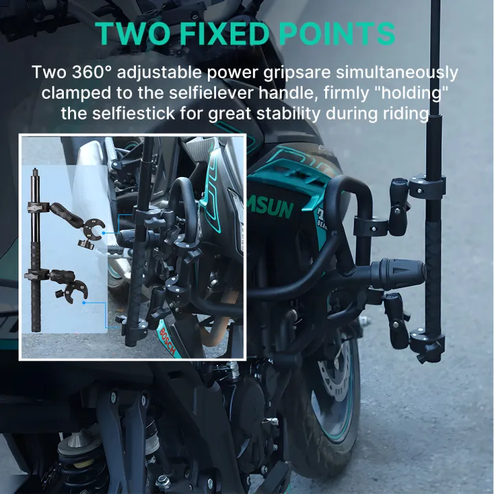 Bicycle Motorcycle Panoramic Selfie Stick For Insta360 One X2 X3 X4 ...