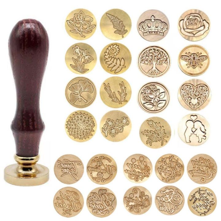 DIY Retro Antique Metal Plant Sealing Wax Seal Stamp for DIY Wedding ...