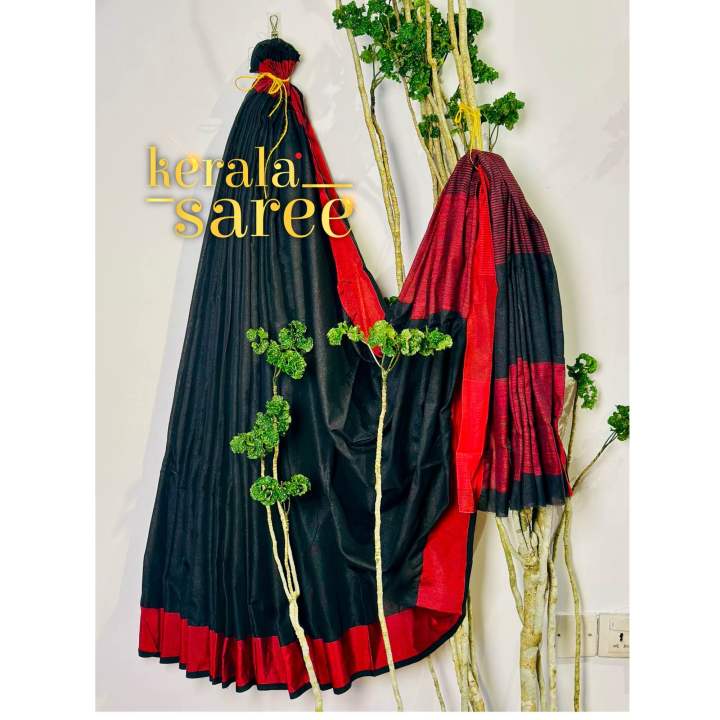 Cotton Kerala Saree Women's Traditional Wear Light Weight Saree for ...