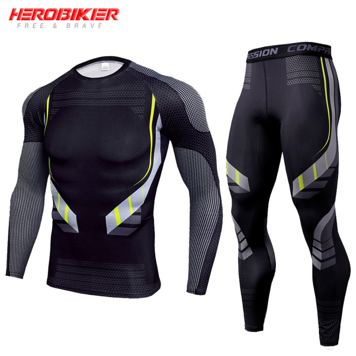 Compression Underwear Gym Sportswear Suit Men Tights Training Clothes ...