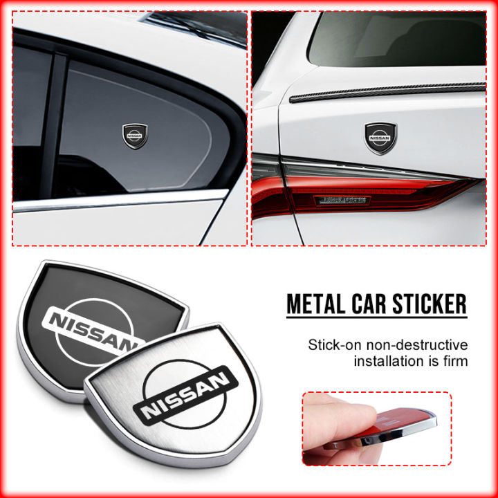 3D Metal Car Body Fender Emblem Shield Stickers Decor Auto Accessories ...