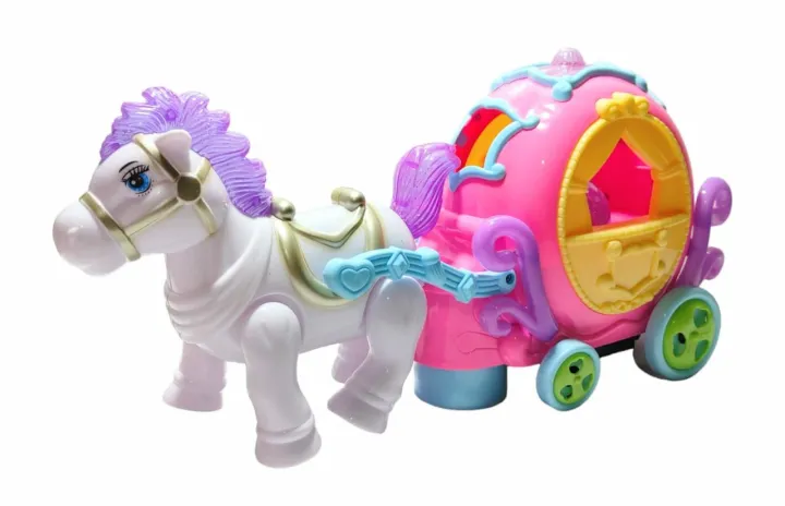 HORSE CARRIAGE Battery Operated Toys Cartoon Music Toy Carriage Set ...