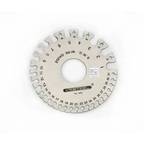 Wire Gauge Meter – Stainless Steel Round Wire Thickness Gauge 1–36 ...