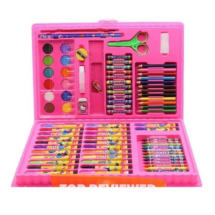 68 PCS Colouring Kit / Set With Button Box Best Quality Girl Or Boy ...