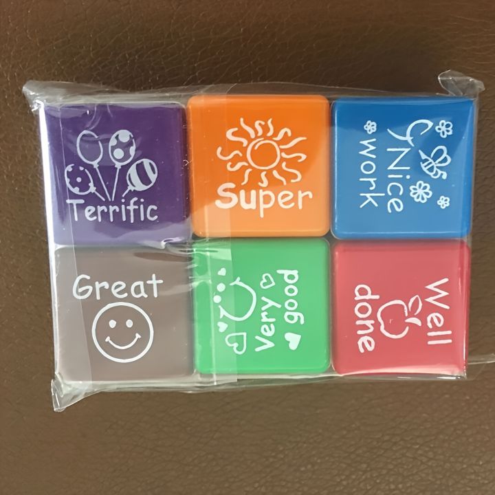 6 teacher seal sets for classroom assessment, rectangular praise seals ...