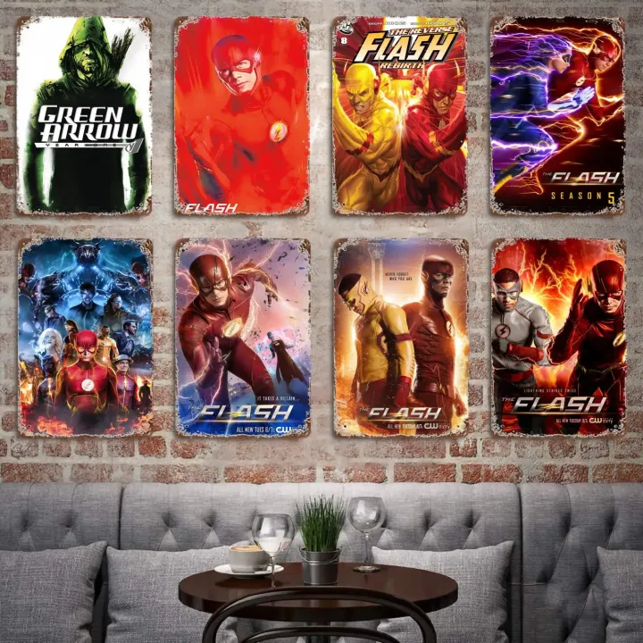 Green Arrow and Flash TV Series Poster Vintage Tin Sign Metal Sign ...