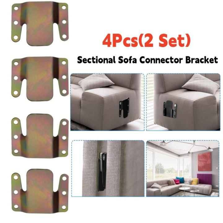 4Pcs Sectional Couch Connectors Bracket Universal Modular Sofa Interlocking Buckle, Couch Clips ...