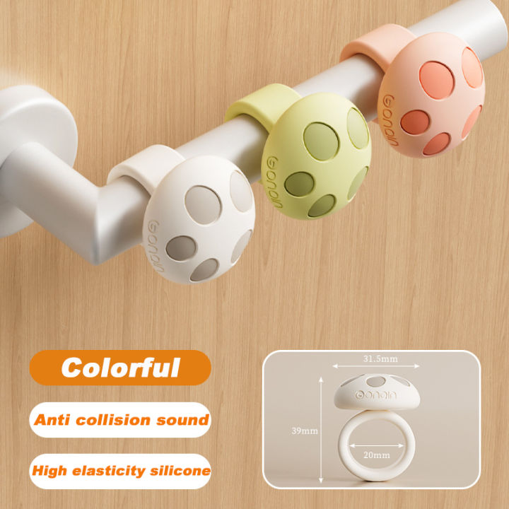 Door Knob Stopper Silicone Mute Door Handle Buffer Pad Non-Punch O ...