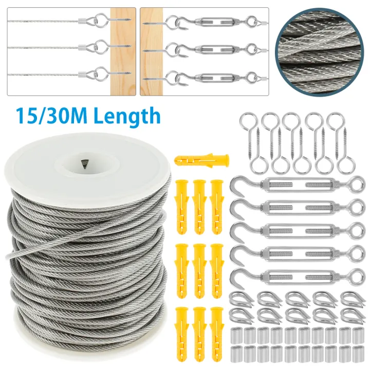 PVC Coated 304 Stainless Steel Cable Rope Garden Wire Cable Railing ...