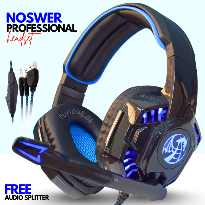 FunBug Professional Gaming Headphones Rgb with Mic for PC, Pubg Mobile ...