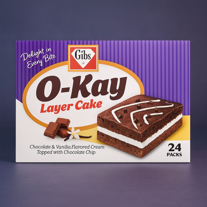 O-Kay Layer Cake – Chocolate & Vanilla Cream with Choco Chips | Pack of ...