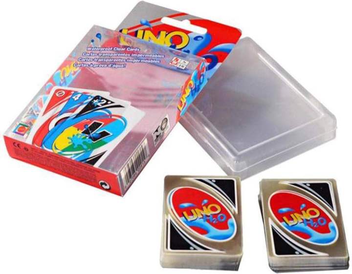 UNO Game Waterproof PVC Transparent 108 Play Cards - 7 Years and Above ...