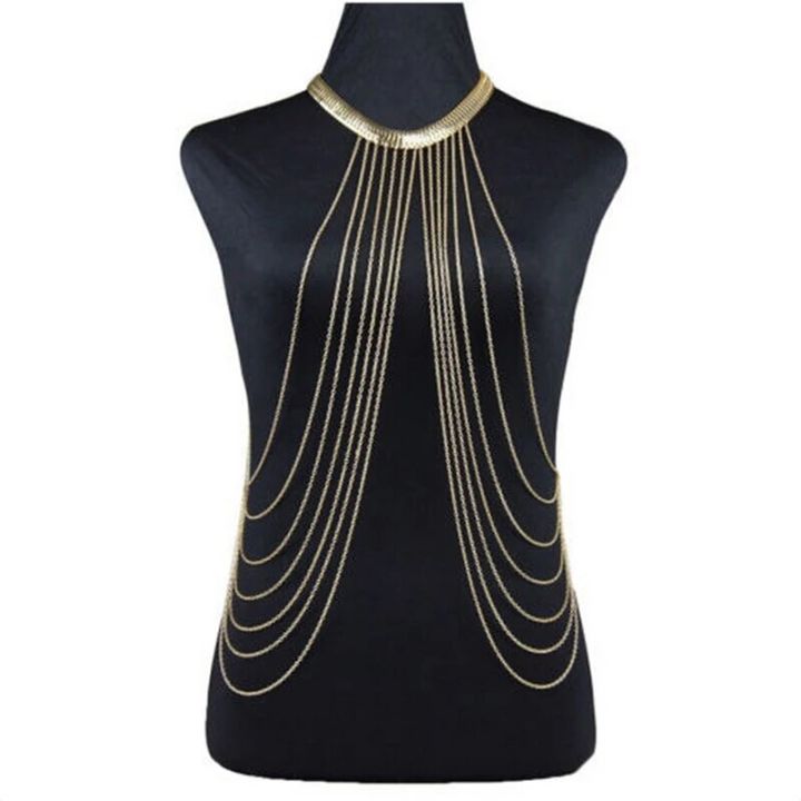 Multi Layered Bikini Tassel Body Chain Necklace | Daraz.pk