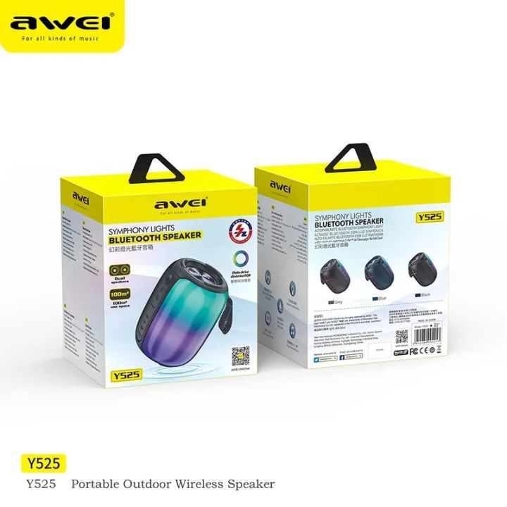 Awei Y525 Mini Portable RGB Light Bluetooth Speaker | Daraz.com.bd