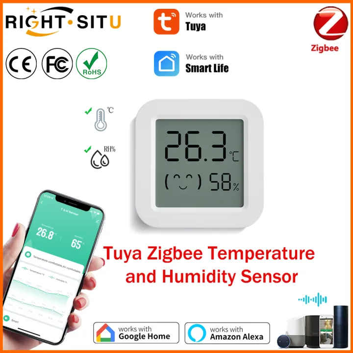 Tuya Smart Zigbee 3.0 Temperature Humidity Sensor APP Remote Control ...