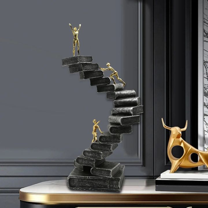 Ladder Sculpture Resin Collectible Statue Art Thinker Statues for Study ...