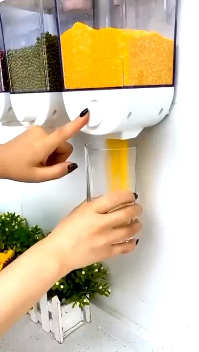Wall Mounted Rice & Pulses Dispenser | Rice, Pulses Dispenser - 1.5 Kg ...