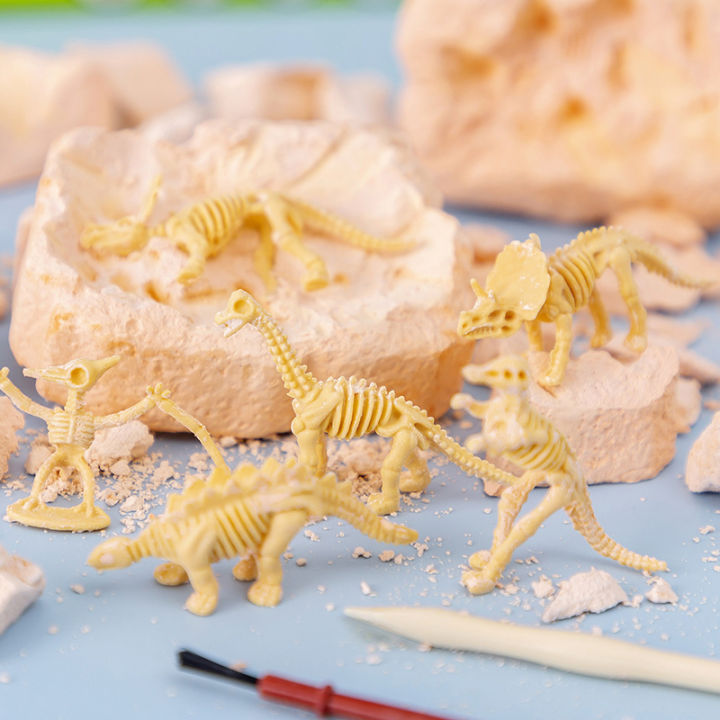 Educational Dinosaur Fossil Excavation Toys Archaeological Dig DIY ...
