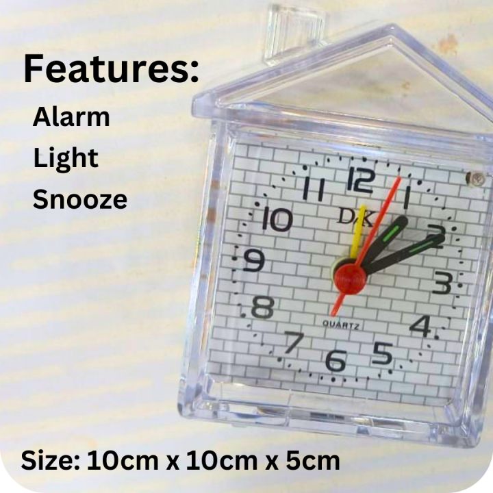 Craftify Home shaped crystal alarm clock, table Alarm clock with light ...