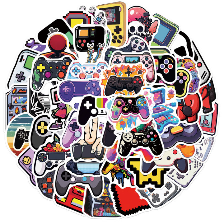 50Pcs Cool Cartoon Video Game Stickers Vintage Funny DIY Sticker ...