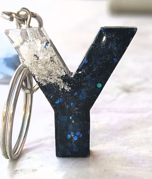 Keychain Y. alphabet keyring, customise on your demand color and design ...