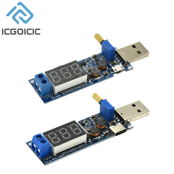 Boost Buck Converter USB Step UP / Down Power Supply Module DC-DC 5V To 3.3V / 12V Adjustable ...