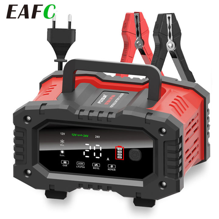12v/24v Fully Automatic Battery Charger 7-segment Smart Car Battery ...