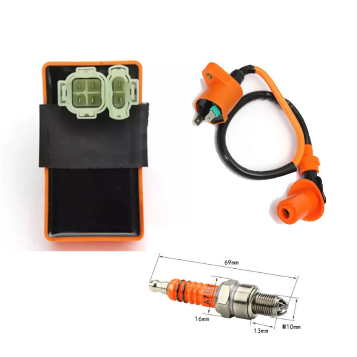 Performance Racing 6 Pins AC CDI Box Ignition Coil A7TJC Spark Plug for ...