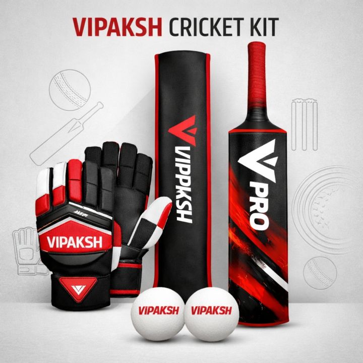 Extreme Pro Cricket Kit - Complete Batting Set with Flame Design Bat ...