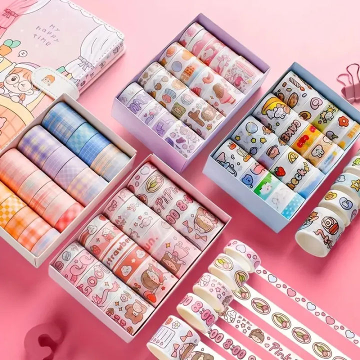 20 Rolls Boxed Kawaii Washi Tape Set, Cute Cartoon DIY Masking Tape ...
