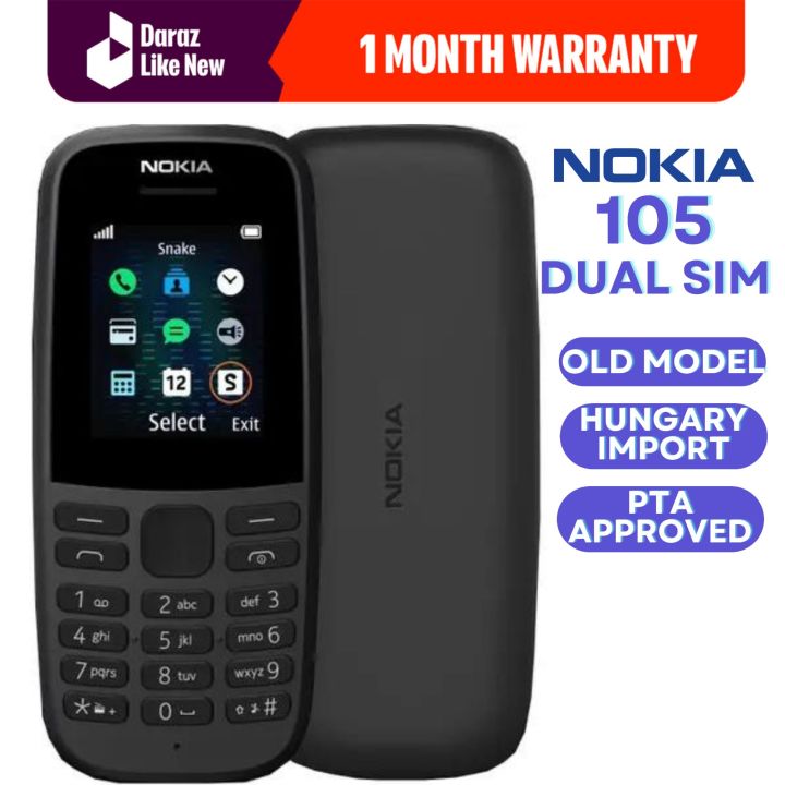 Nokia 105 Dual SIM - Original Hungary Import, PTA Approved, Cheap ...