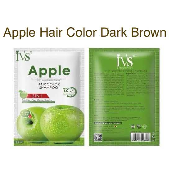 Apple Hair Colour Sachet – Dark Brown (Pack of 10/5/3) | Ammonniya-Free ...