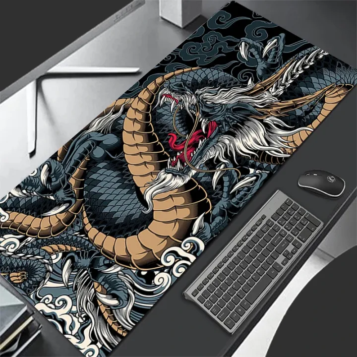 Japanese Art Dragon Mouse Pad Gamer XL Custom Home HD Mousepad XXL ...
