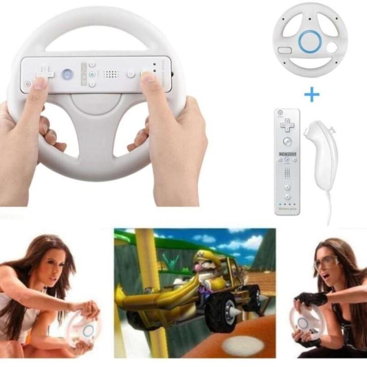 Game Racing Steering Wheel for Nintendo Wii Remote Controller Wireless ...