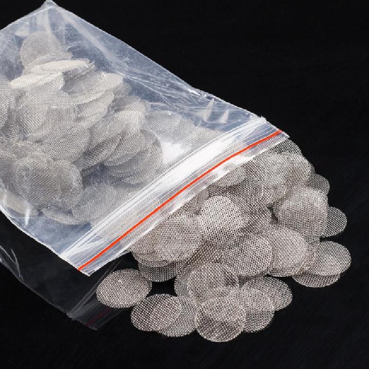 500pcs 16/20mm Stainless Steel Smoking Pipe Filter Silver Screens ...