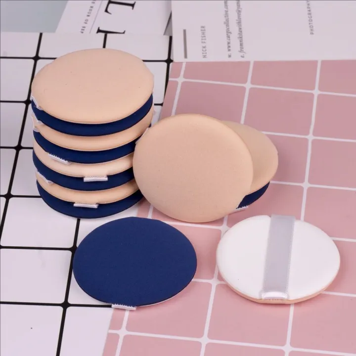 MJ Mini Round Air Cushion Puff Thin Lightweight Foundation Sponge Dry ...