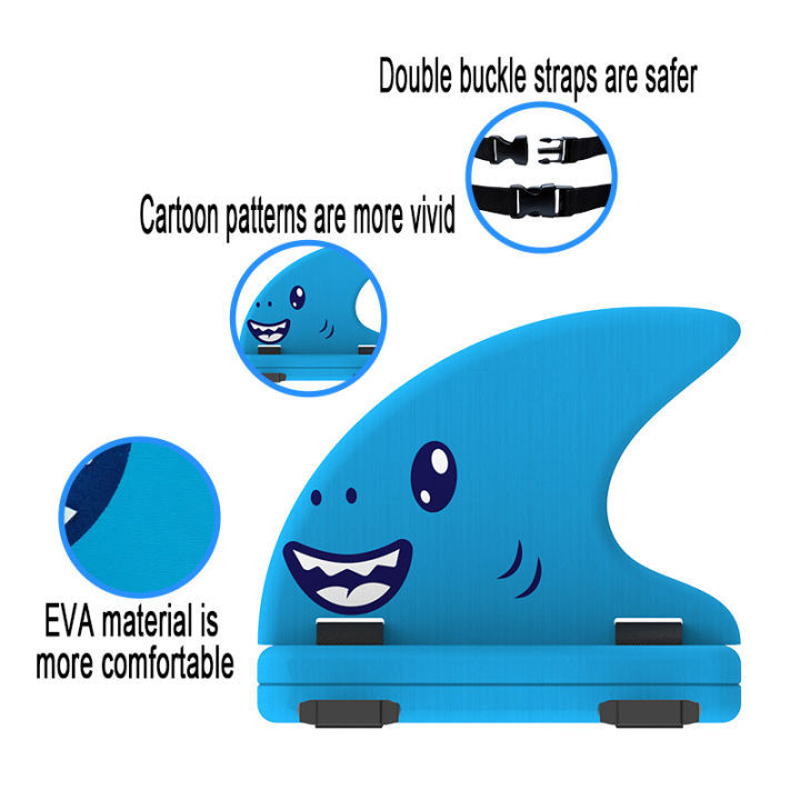 Children’s Back Float Kid's Shark Fin Back Float Board Eye-Catching ...