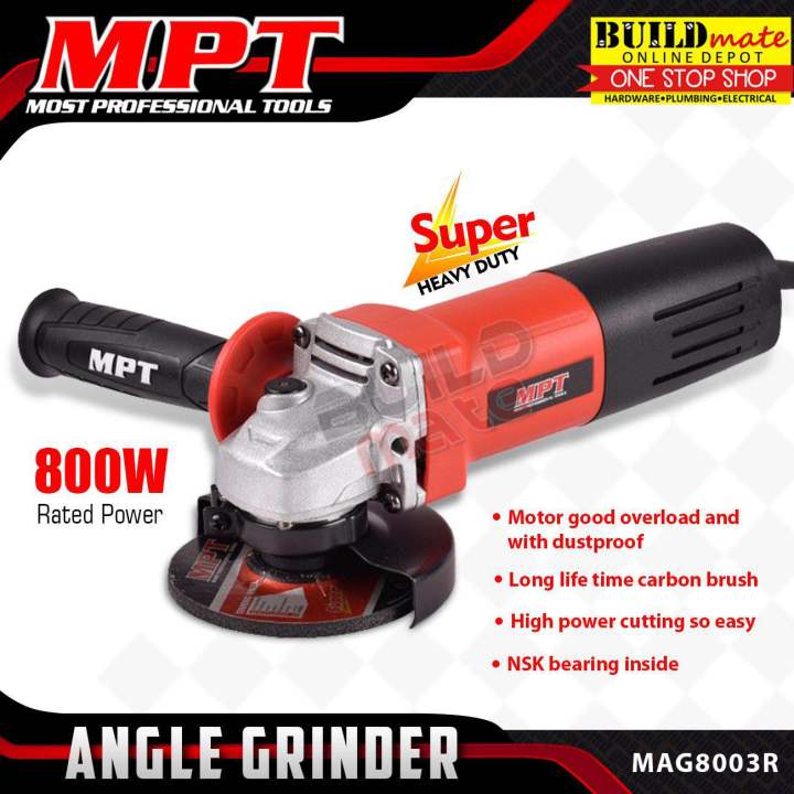 MPT Angle Grinder 110mm(4”) 800W Most Professional Tools Long Lifetime ...