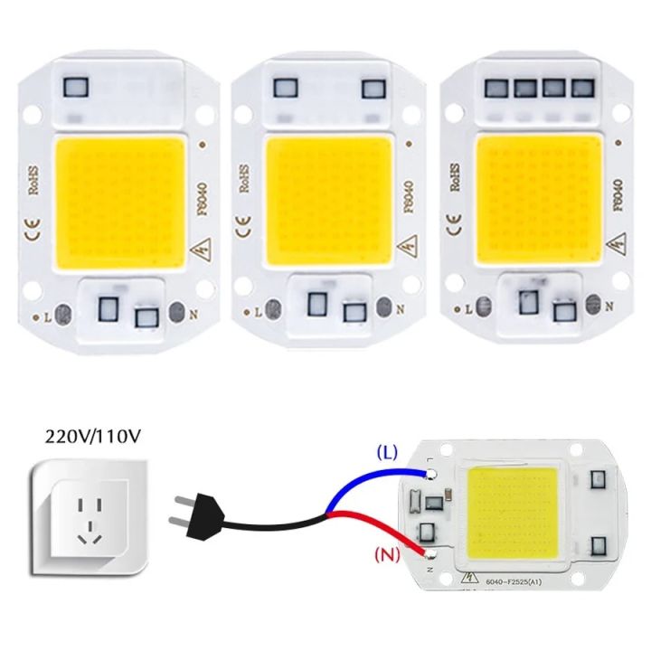 LED Chip COB Lamp Bead 20W 30W 50W LED 220V 110V Smart IC No Need Driver DIY Flood Light Led ...