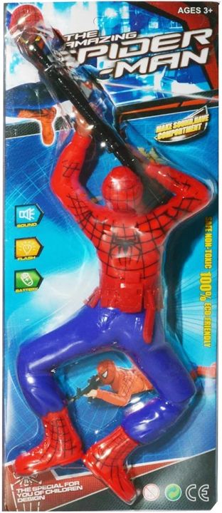 Spiderman, Crawling Spiderman Kids Action Figure Moving Toy With Light ...